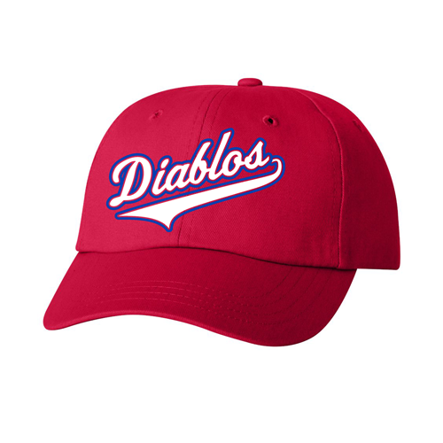 Diablos Baseball Cotton Twill Baseball Cap – Red – All Things Athletic